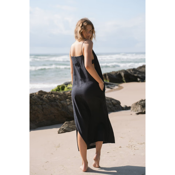 Kai Linen Slip - Navy, Lilly Pilly collection – The Urban Studio