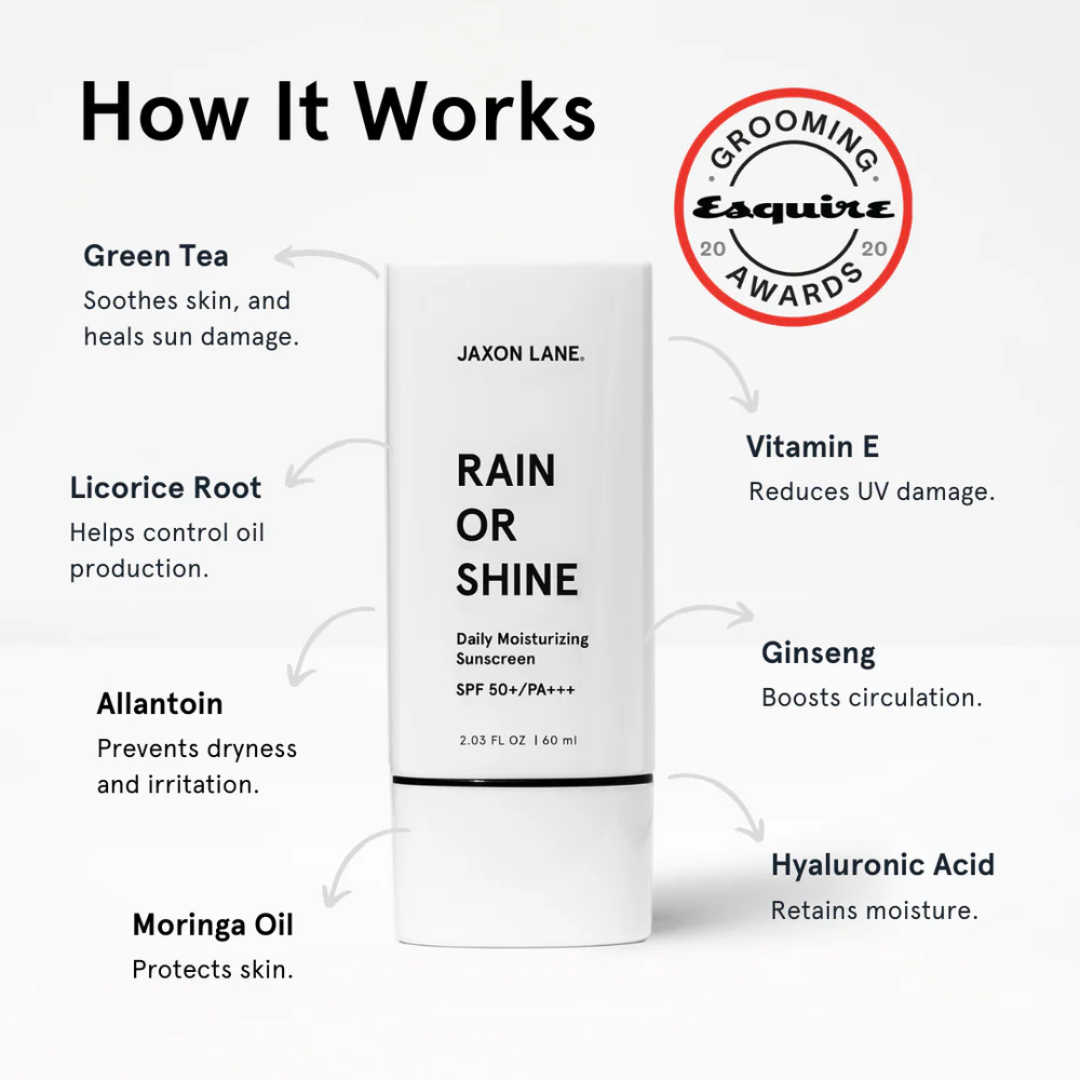 Jaxon Lane Rain or Shine Daily Moisturising Sunscreen Spf 50+ Unscented ...
