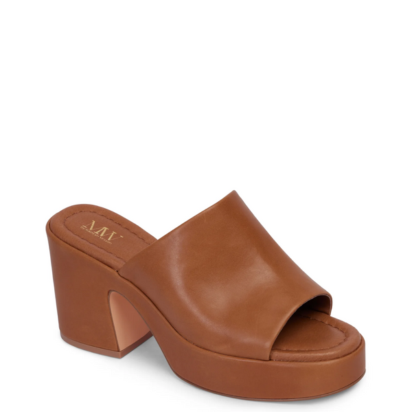 Kathryn Wilson Roman Mule - Tan Calf – The Urban Studio