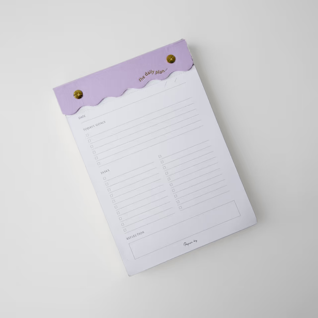 Papier HQ The Daily Plan Curved Notes Pad - Lilac – The Urban Studio